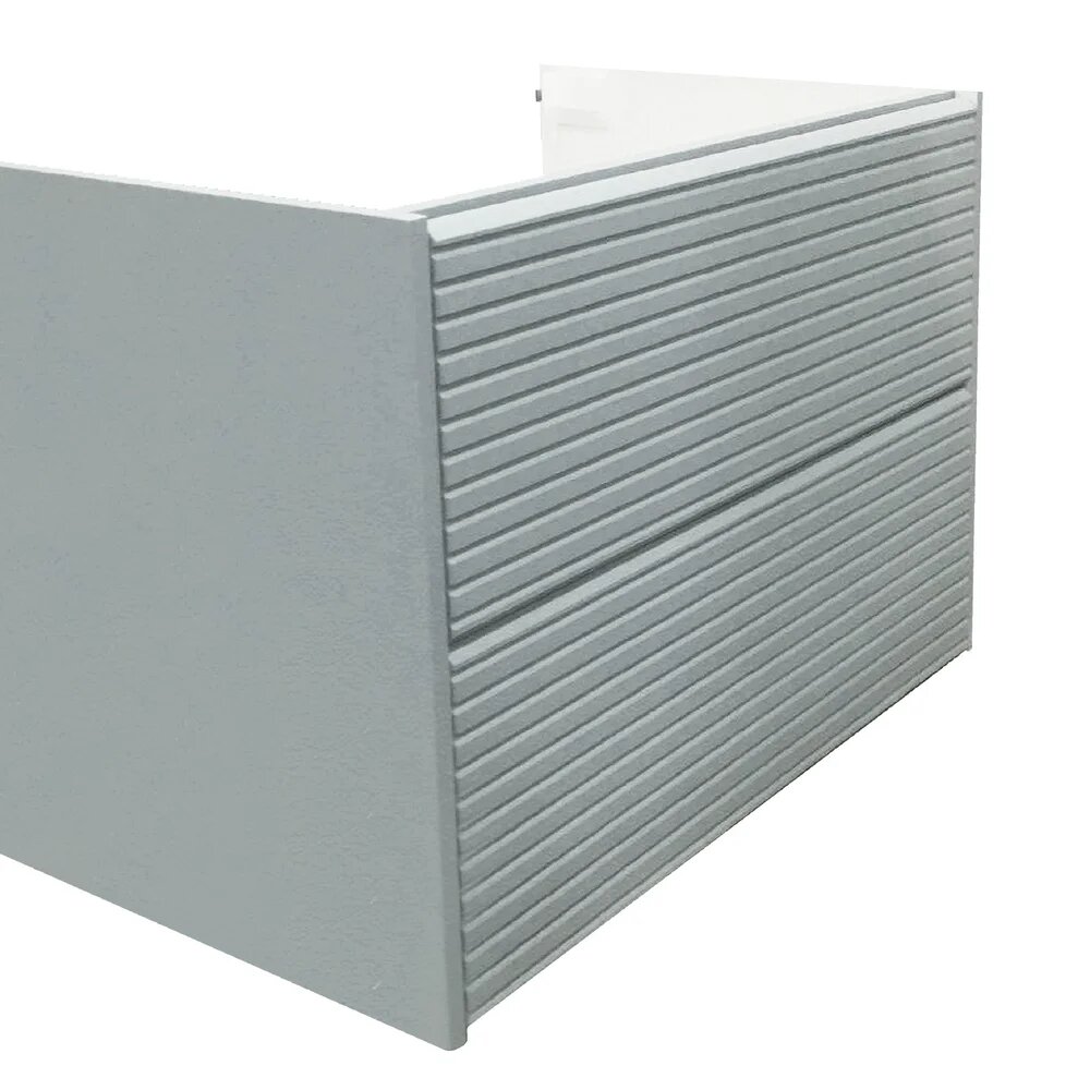 Тумба под раковину без столешницы Aqua de Marco Parma 100 подвесная, зеленая, серая, матовая, из МДФ, тумба для ванной, с ящиками