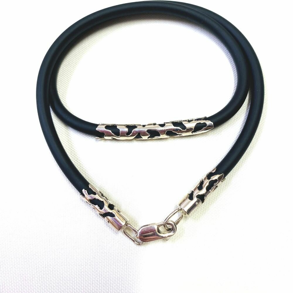 Шнур серебро, 925 проба, родирование