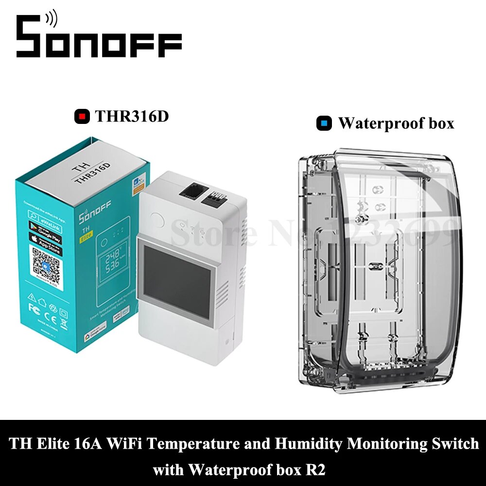 SONOFF TH Elite 16A Wi-Fi Smart Switch THR316D with Box R2