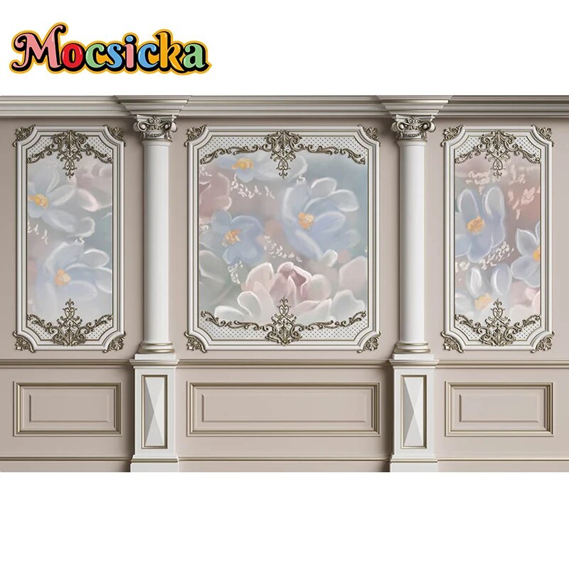 Фотофон виниловый MOCSICKA 90x60см, белый, Европейский стиль