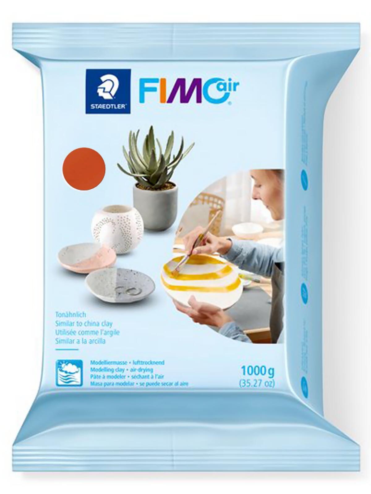 Полимерная глина самозастывающая Fimo Air Basic 8101-76 терракотовый (terracotta) 1000 г, цена за 1 шт.