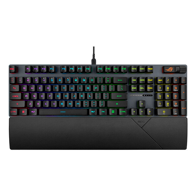 Игровая клавиатура унисекс ROG Ranger 2, Red Switch, 104 клавиши, RGB, разделение кабеля, водозащита от пыли