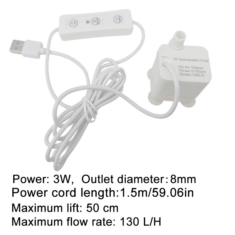 TUNFAN Бесшумный USB-фильтр для аквариума