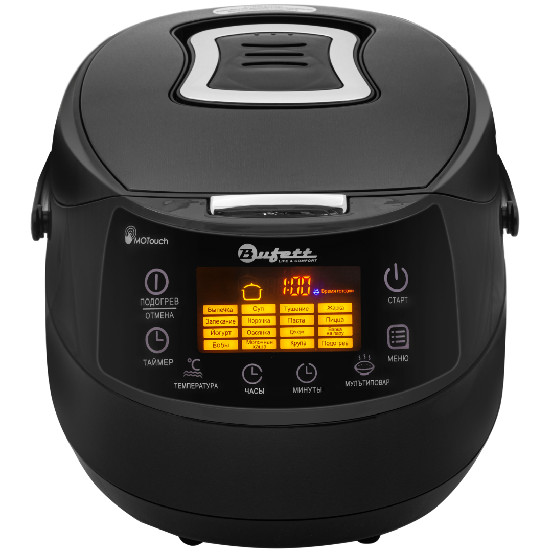 Мультиварка Bufett YMC 563 чаша 5 л, 17 автоматических программ, мультиповар, отложенный старт 860Вт, черная