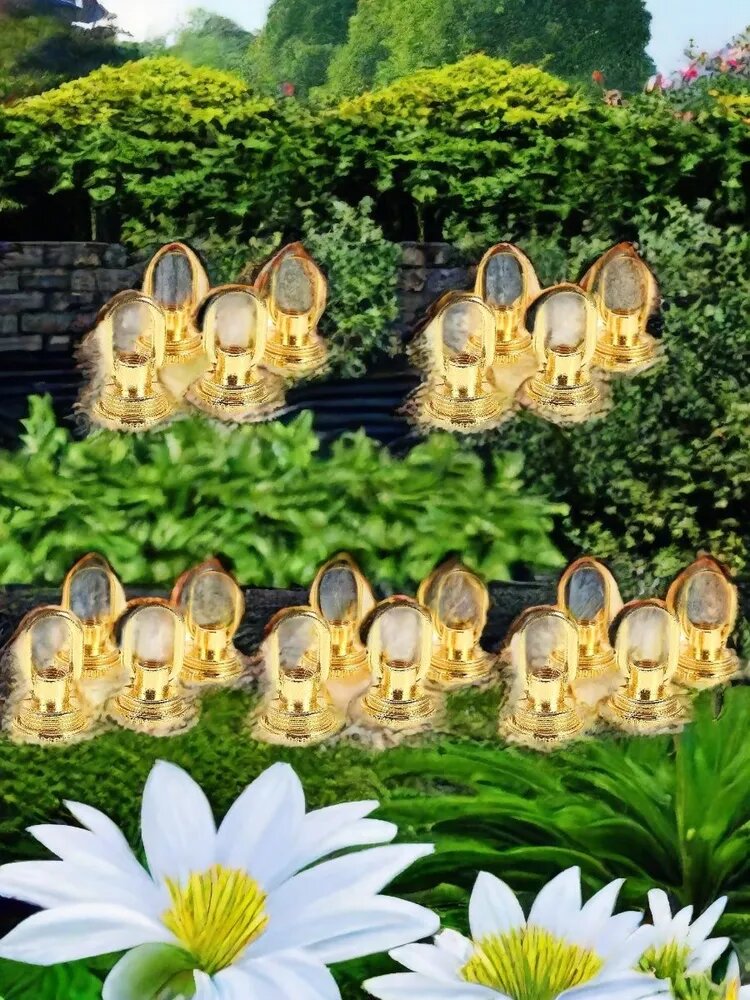 Потолочный крюк для подвесных ламп из металлического сплава золотистого цвета с кольцевым креплением, 20 штук