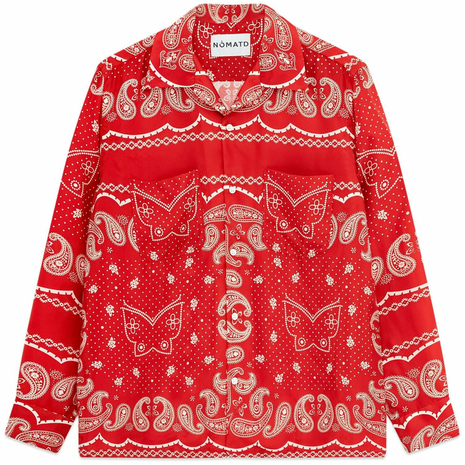 Рубашка Рубашка Noma T.d. Papillon Open Collar Shirt Noma T.d. & Needles