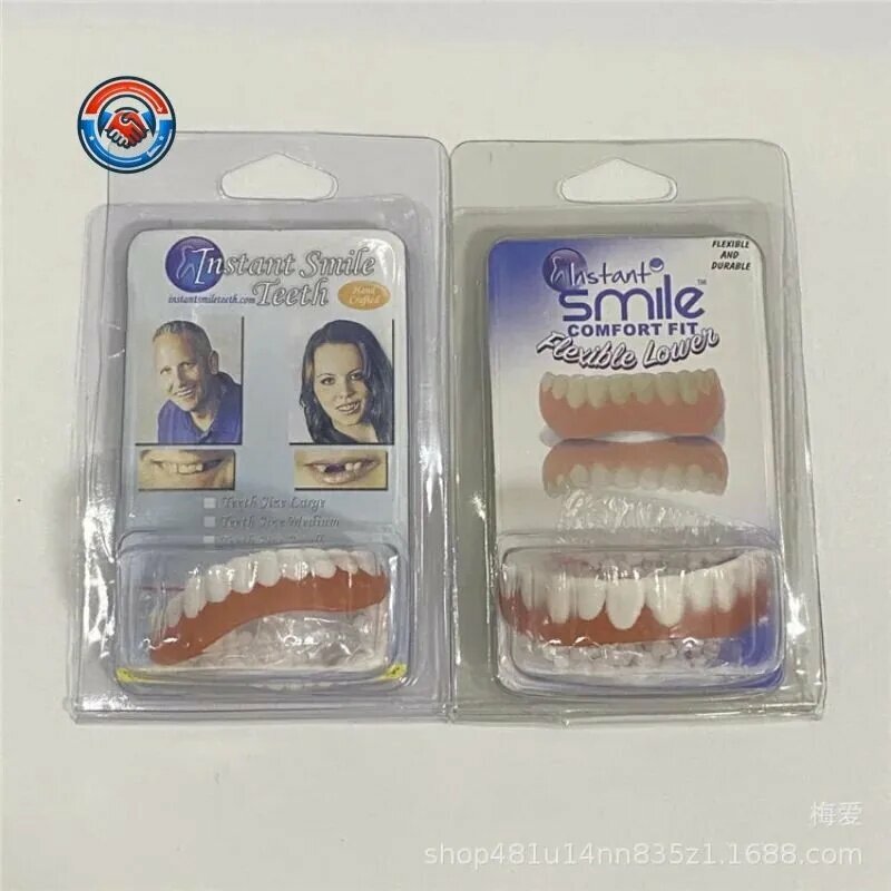 Силиконовые виниры для зубов верхние и нижние, мгновенная белоснежная улыбка без стоматолога, зубные протезы-виниры с пастой для фотосессии, свидания и повседневного общения