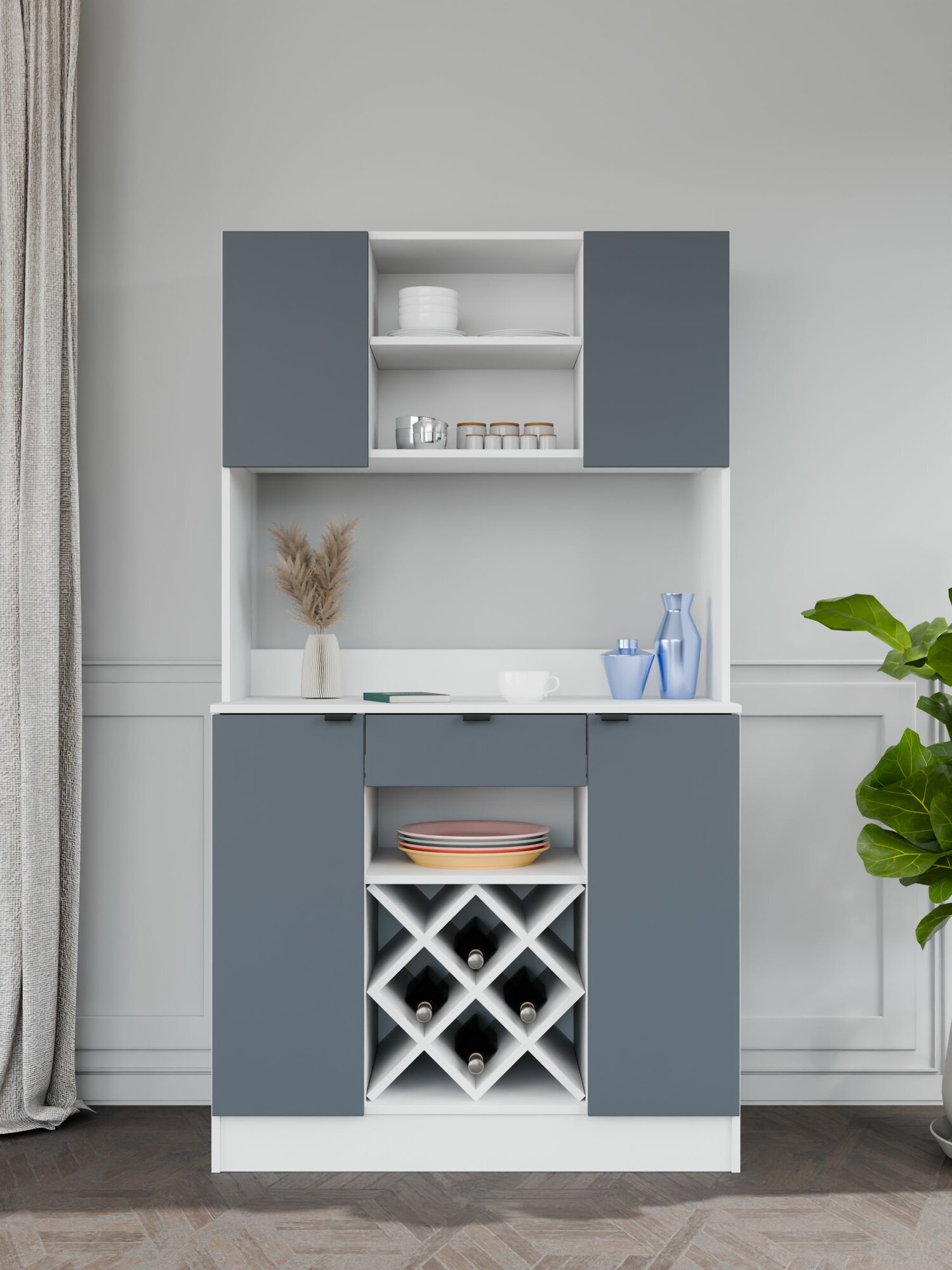 Изумлит Буфет Вилладж 2 100*180*48.5 см (ШхВхГ)