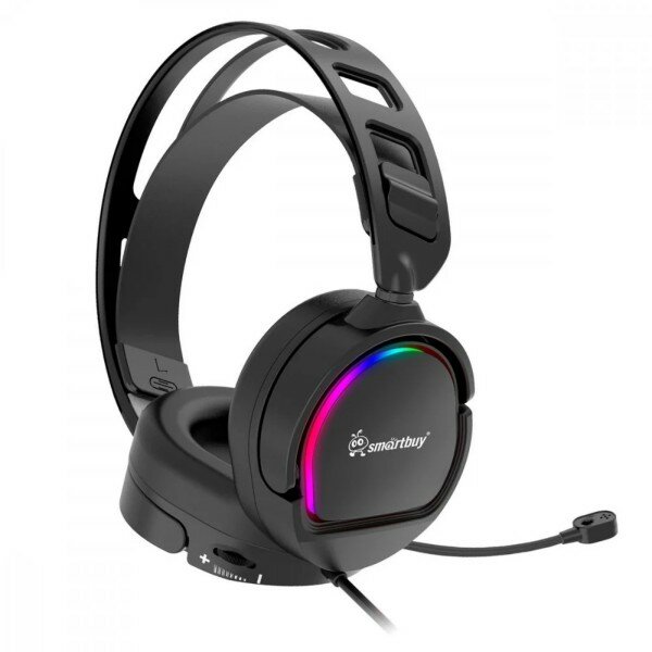 Гарнитура SmartBuy LANCER 2, подсветка, 50мм динамик, кабель 2м, 2 х 3.5мм + USB (SBHG9810)