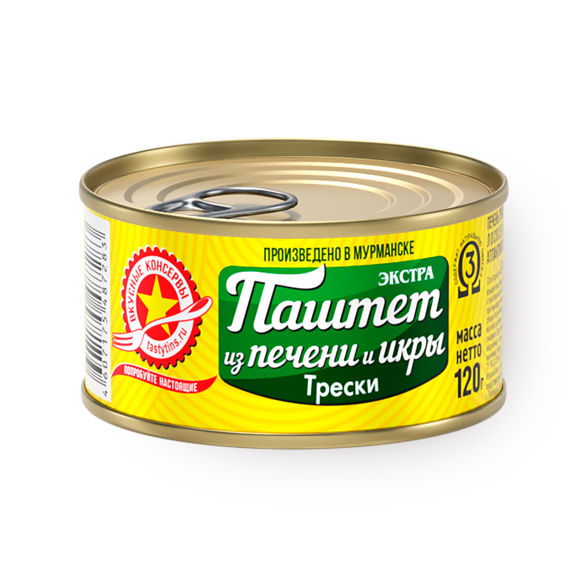 Паштет из печени и икры трески «Вкусные консервы»