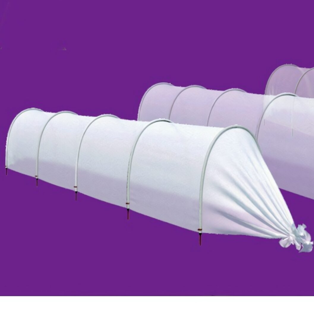 Парник "Агроном" 6,5м, 6 секций, 7 дуг ПНД 20мм, укрывной материал 45 г/м2, защита от заморозков, колышки 25см