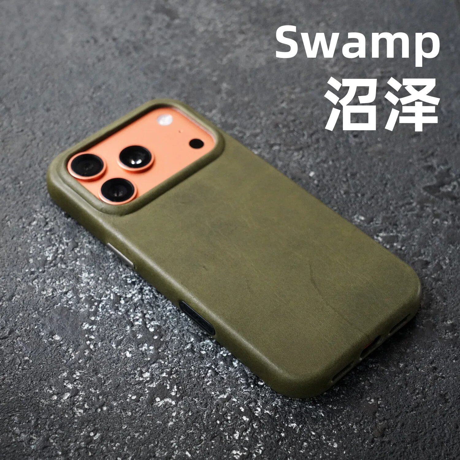 Чехол YMW Charles F Stead из вощеной натуральной кожи для iPhone 17 16 15 Pro Max, ручной работы