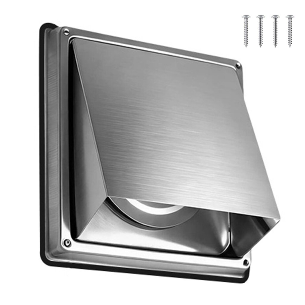 Настенный вентиляционный патрубок Вытяжного вентилятора из нержавеющей стали, Крышка вентиляционного отверстия для воздуховодов, Крышка вытяжной решетки, простая в установке