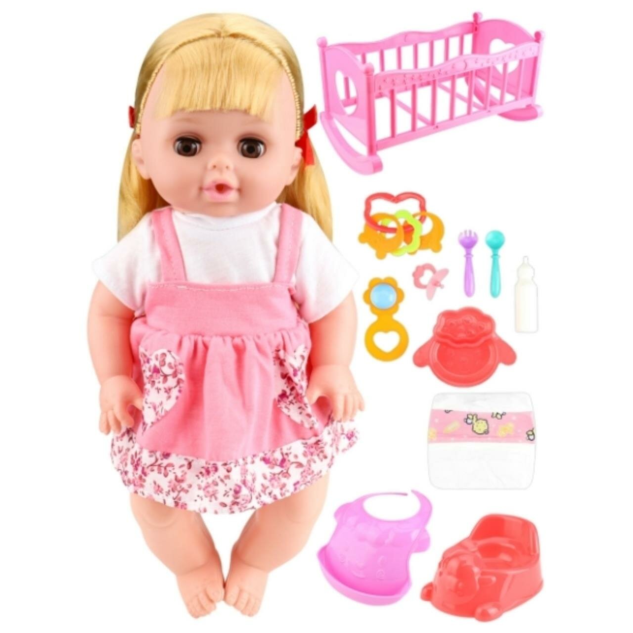 Кукла "Маленькая Юля" (пьет, писает, звук, с аксесс, закрывает глаза) ( Арт. Y14429750)