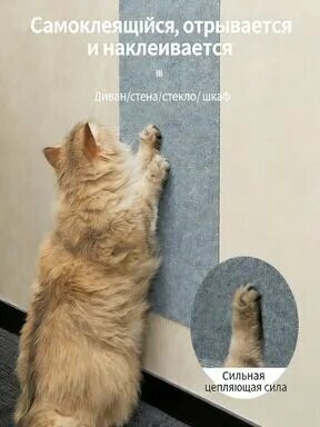 Кошачий коврик-когтеточка DIY: вырезаемый по размеру, самоклеящийся, износостойкий.