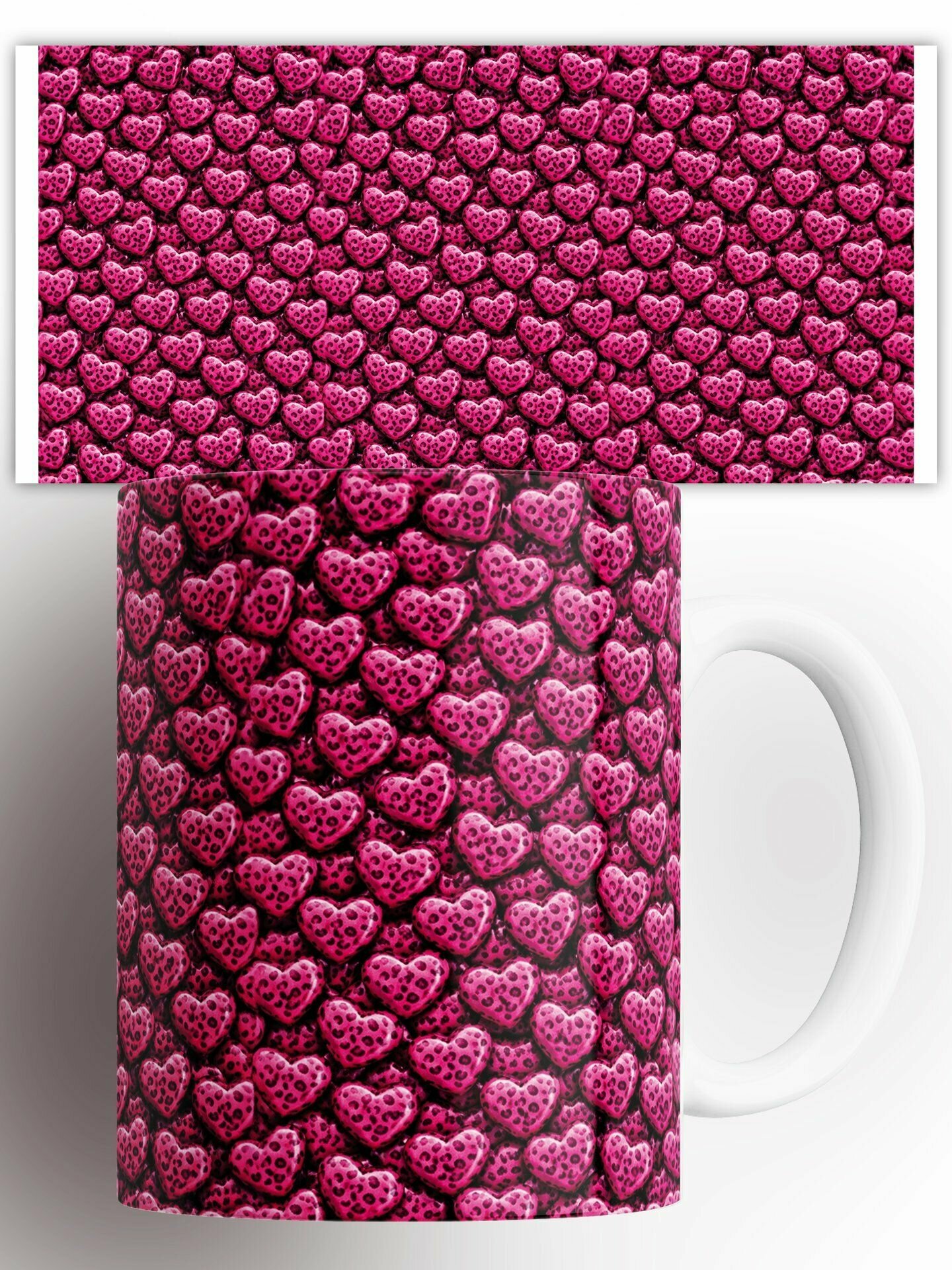 Кружка Леопардовые сердечки 330 мл