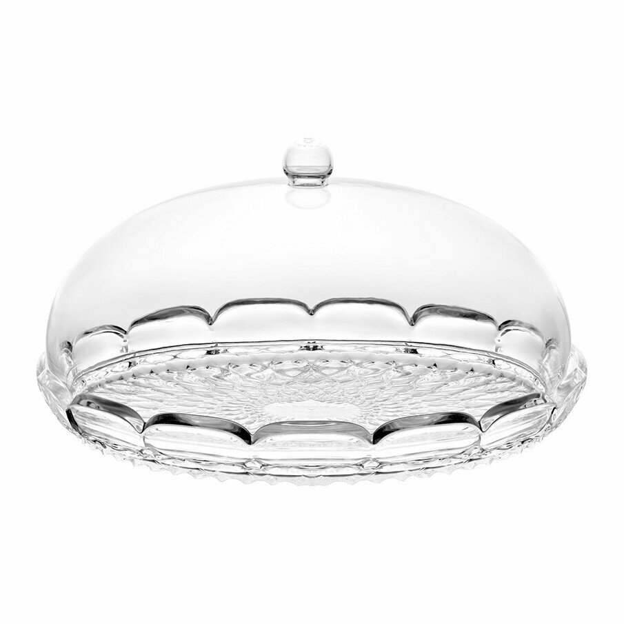 Блюдо сервировочное с крышкой Vanity 30 см, акриловое стекло, цвет прозрачный, Guzzini, Италия, 131801SAR00