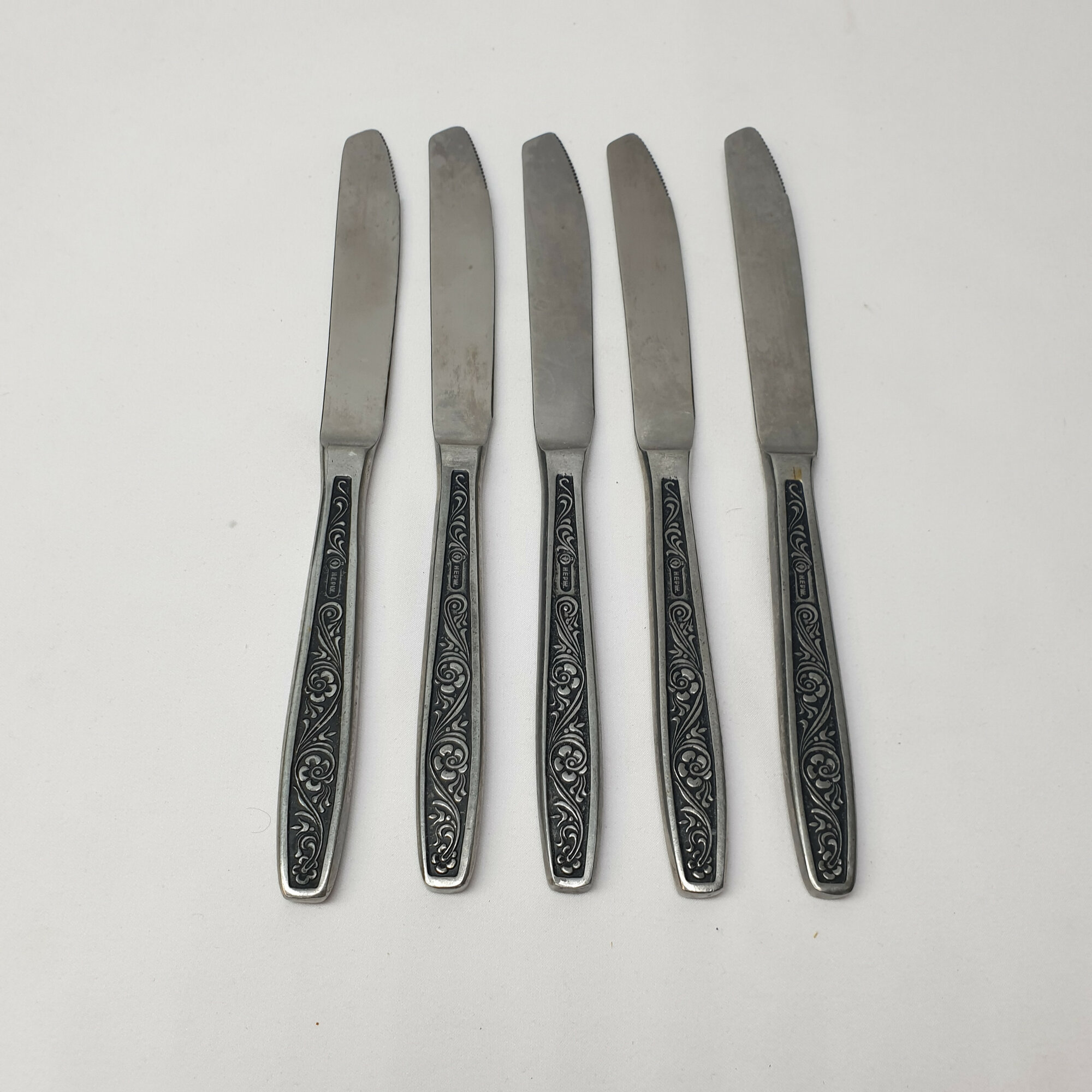 Набор столовых ножей, 5 шт, нержавейка, СССР