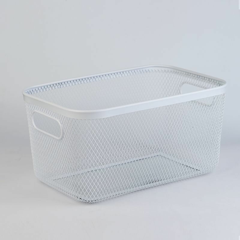 Настольная корзина для хранения в стиле Ins для бытовых предметов, игрушек и одежды, железная корзина для хранения овощей и закусок на кухне.