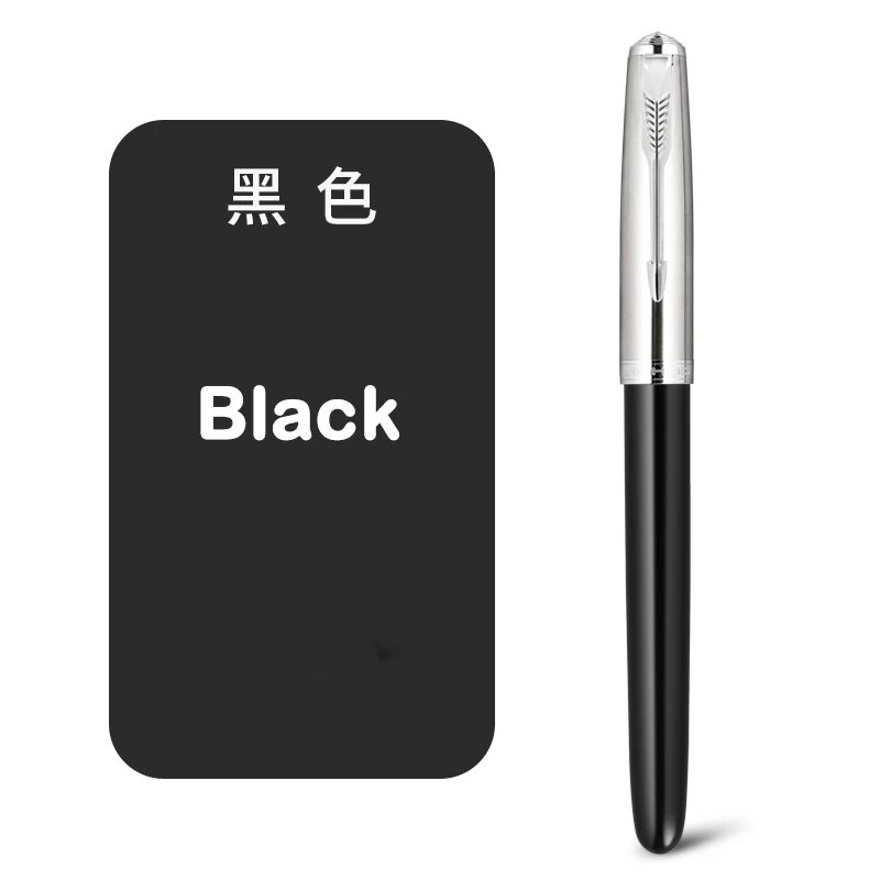 Перьевая ручка JINHAO 86 серебристая Черный, Black