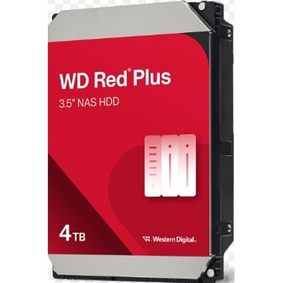 Жесткий диск Western Digital 3.5" WD Red Plus 4 ТБ, SATA III, 128 Mb, 5400 rpm CMR (WD40EFZZ)