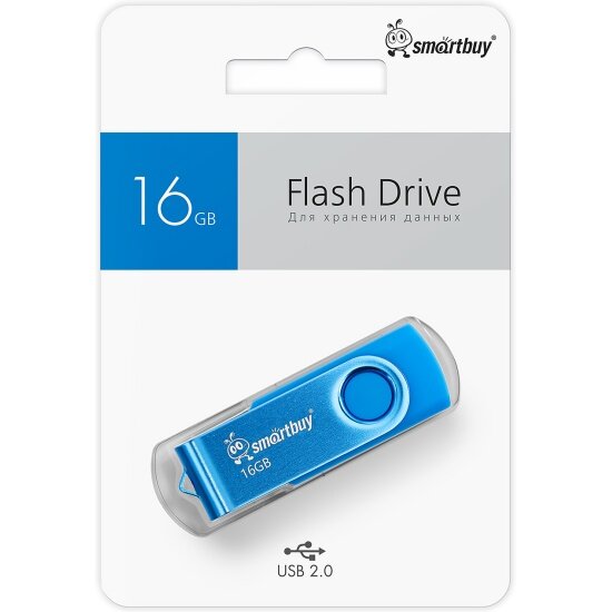 USB флешка Smartbuy 16Gb Twist blue USB 2.0