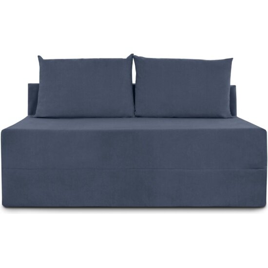 Бескаркасный Диван-кровать Mypuff Пыльный синий, мебельный велюр (dkv_712)