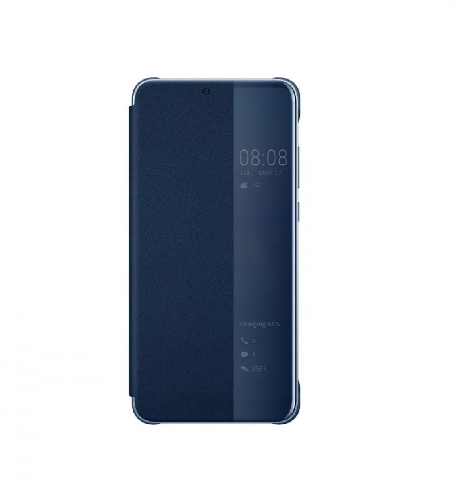 Чехол-книжка MyPads с боковым окном для Huawei P20 Pro и P20 Plus, синий