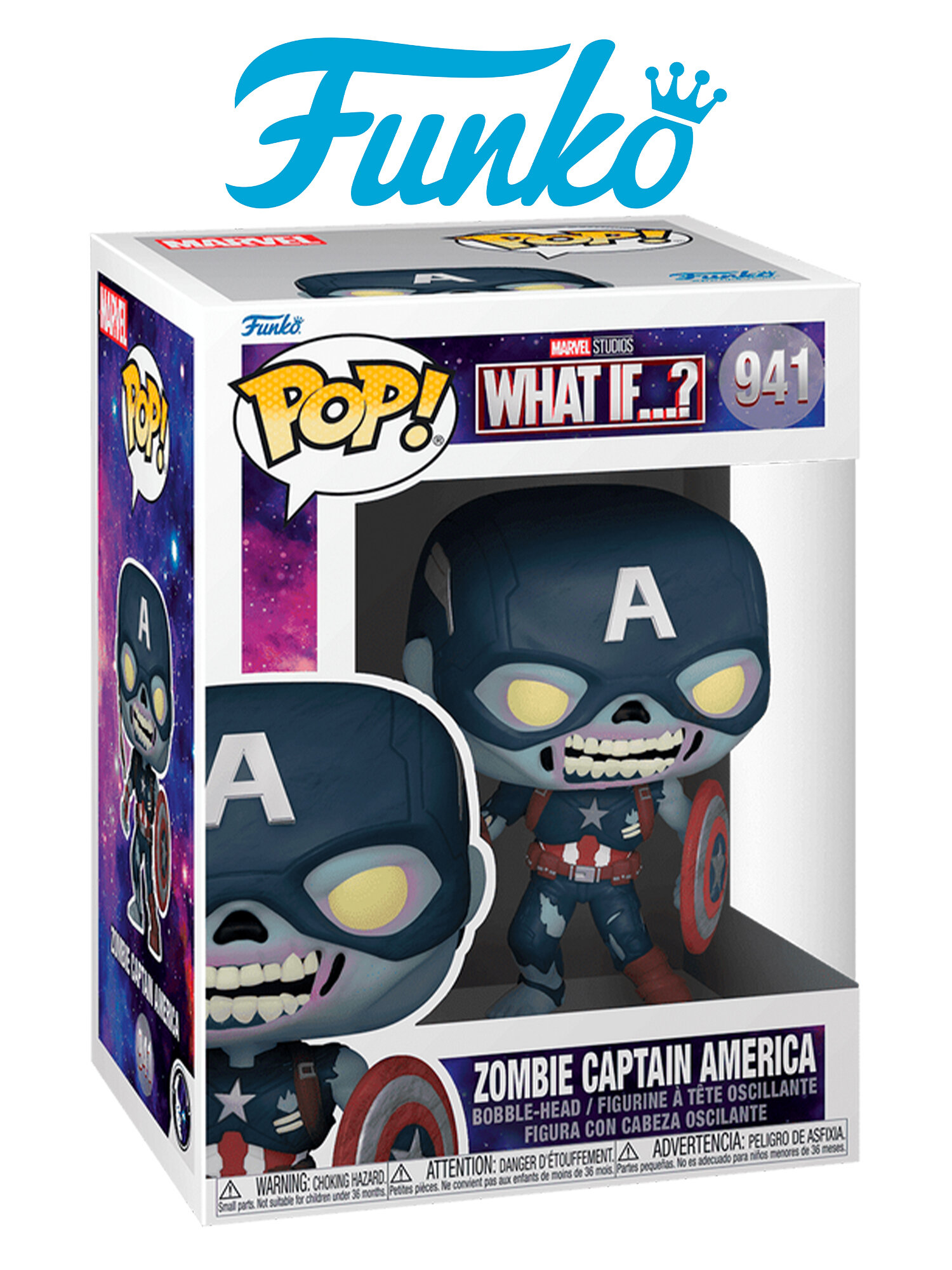 Фигурка Funko POP! Zombie Captain America with Shield (941) Marvel