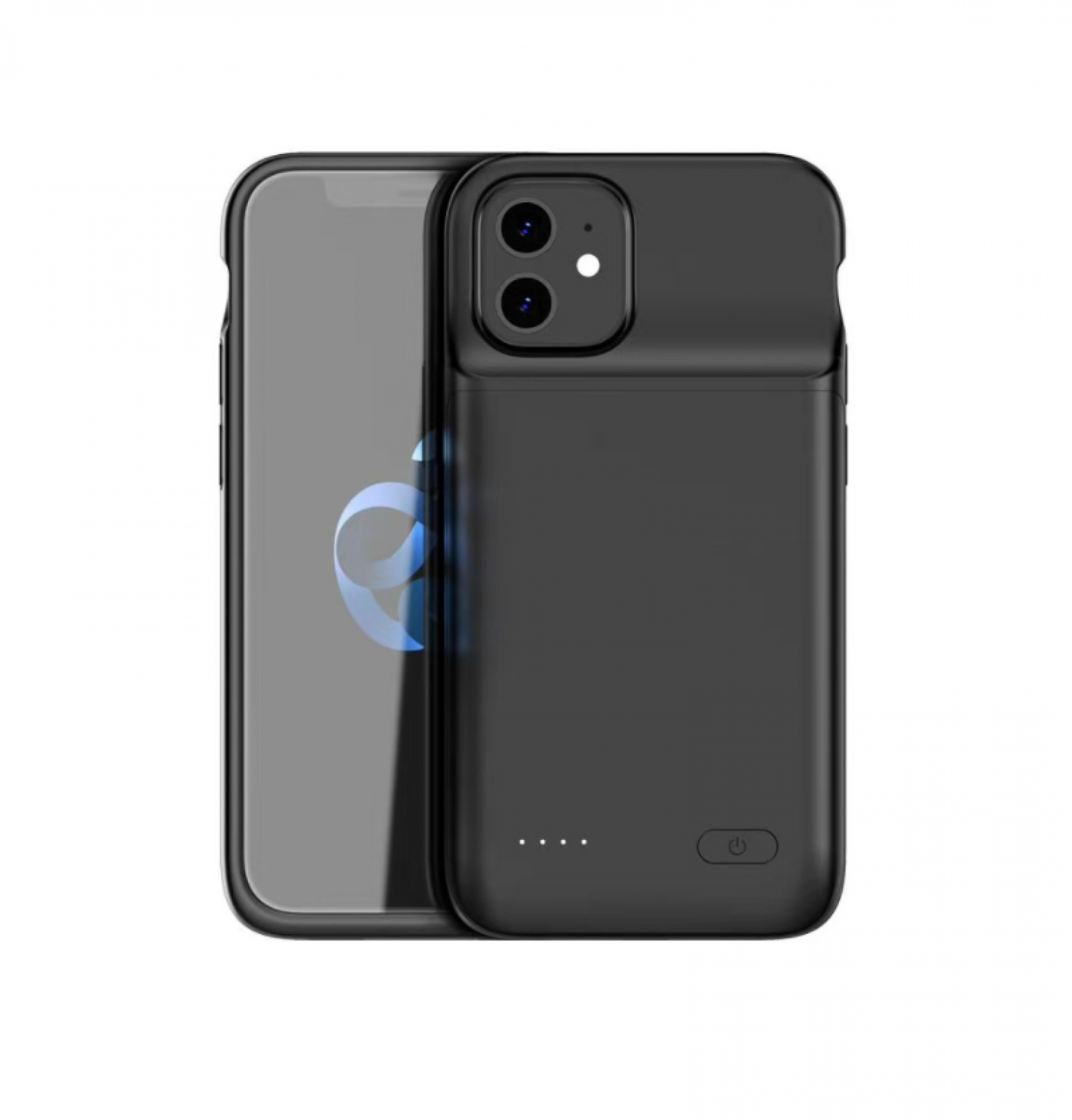 Чехол-бампер MyPads для iPhone 12 Pro Max с мощным аккумулятором 4800mAh черный