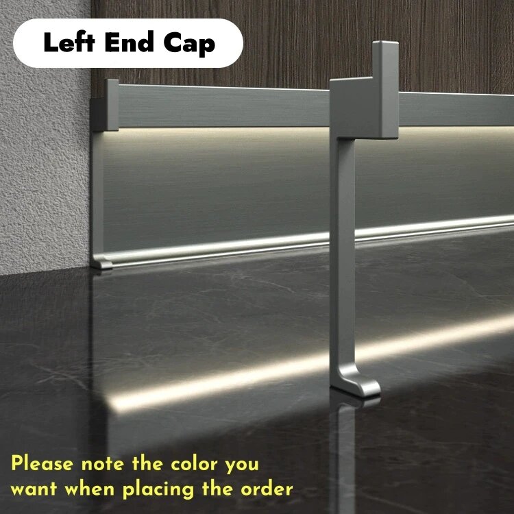 LED плинтус алюминиевый Left End Cap, 1pcs