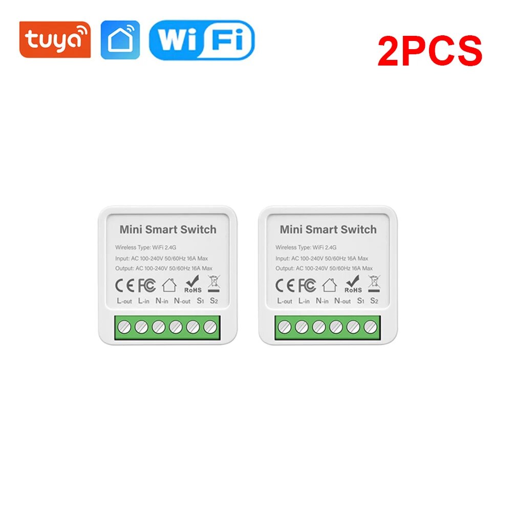 Tuya Wi-Fi умный выключатель 16A 2-стороннее управление