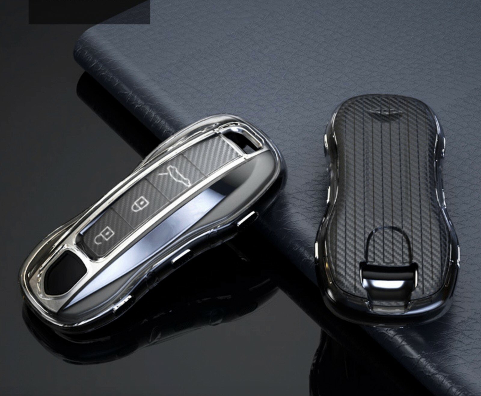 Чехол для смарт ключа Porsche MyPads M-195065 прозрачный ударопрочный с вырезом под логотип