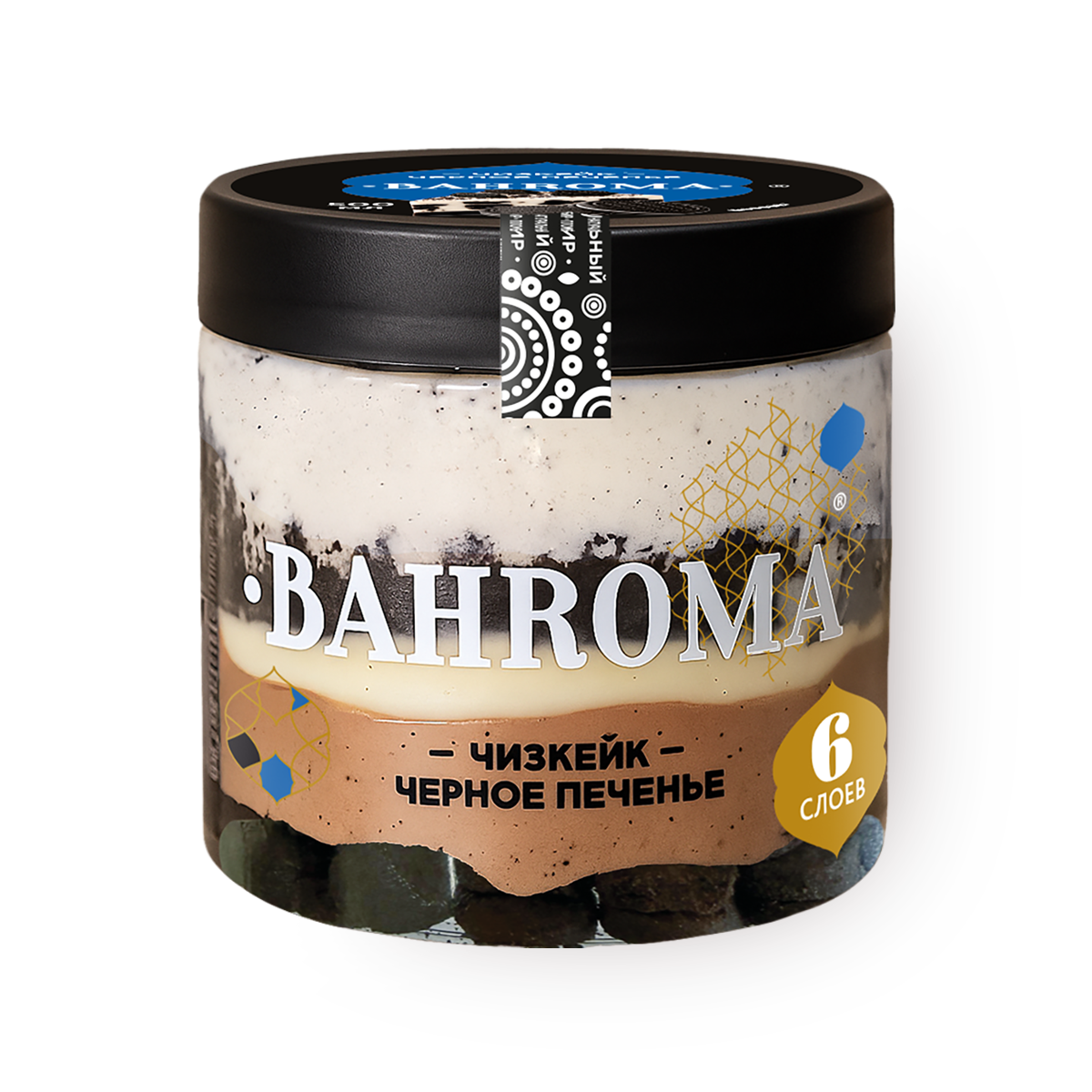 Мороженое пломбир чизкейк Bahroma чёрное печенье
