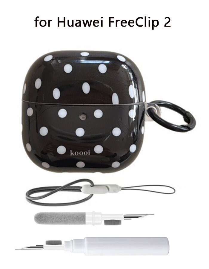 Противоударный чехол для Huawei FreeClip 2 в горошек