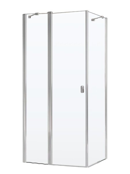 Душевой уголок Ravak Chrome CRV2-80+CPS-80 без поддона, стеклянный, 80x80, с распашными дверями, квадратный