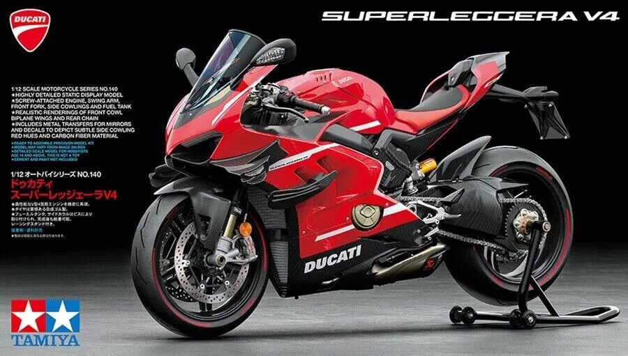 Сборная модель мотоцикла Tamiya 1/12 Ducati Superleggera V4 (14140) мотоциклы
