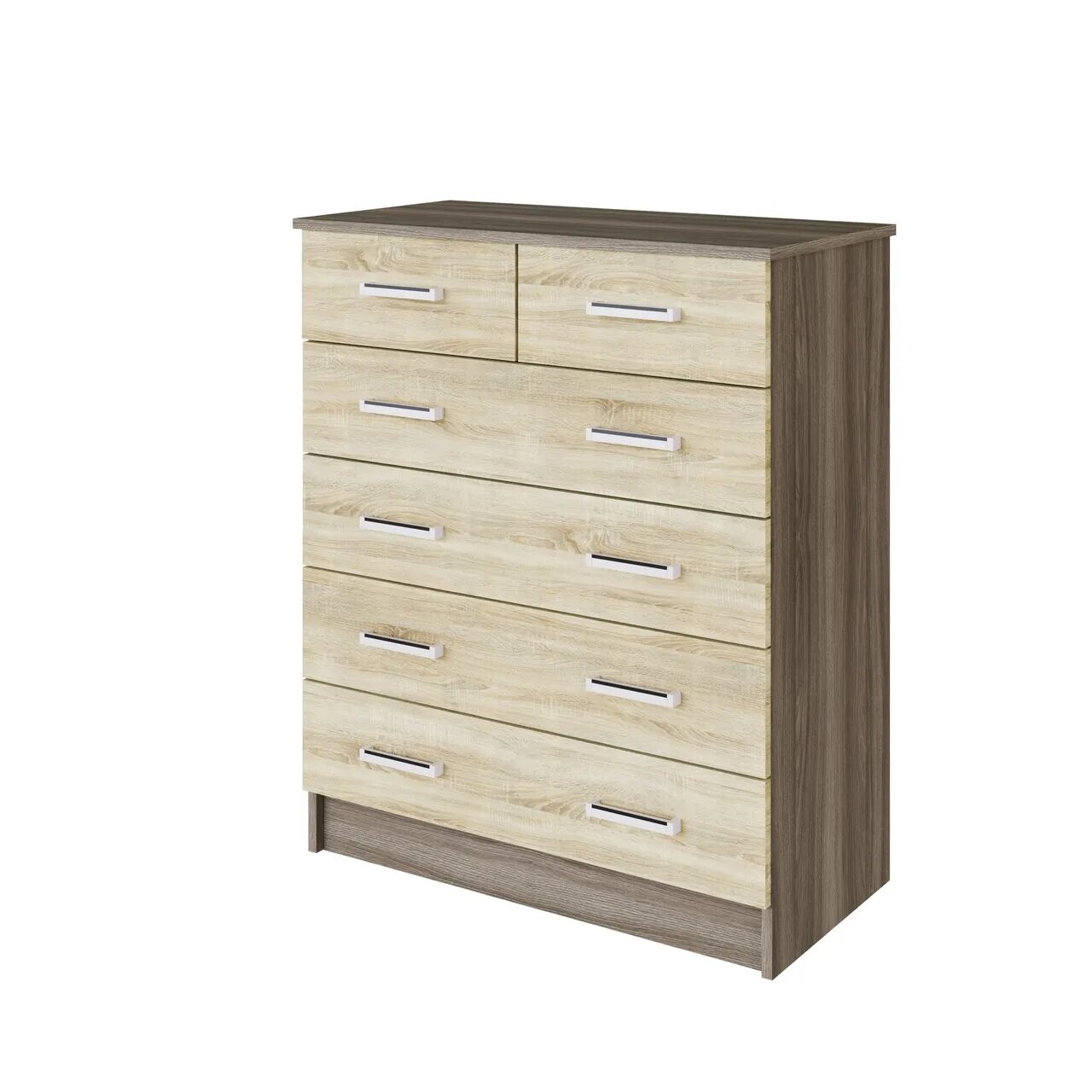 Комод «Катрин 5» роликовые направляющие, ЛДСП (Ясень шимо/Дуб сонома) 82х44х99