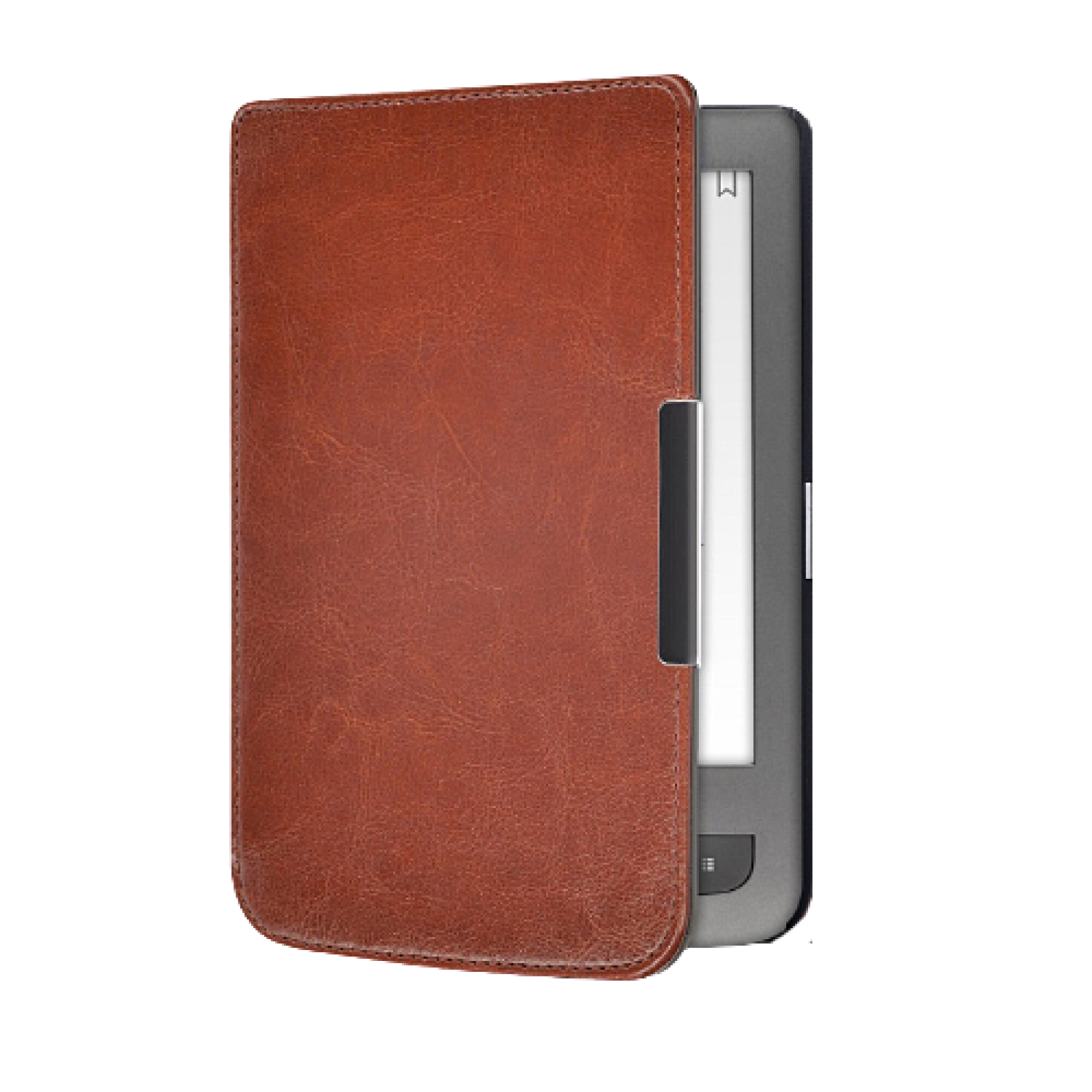 Чехол-обложка MyPads для PocketBook 626 Plus Touch Lux 3 из эко-кожи с магнитной застежкой коричневый