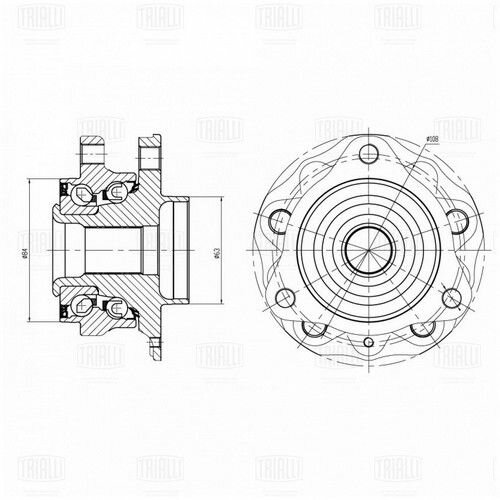 Ступица для а/м Geely Monjaro (21-) (передняя /задняя в сборе с подшипником), TRIALLI MR3010