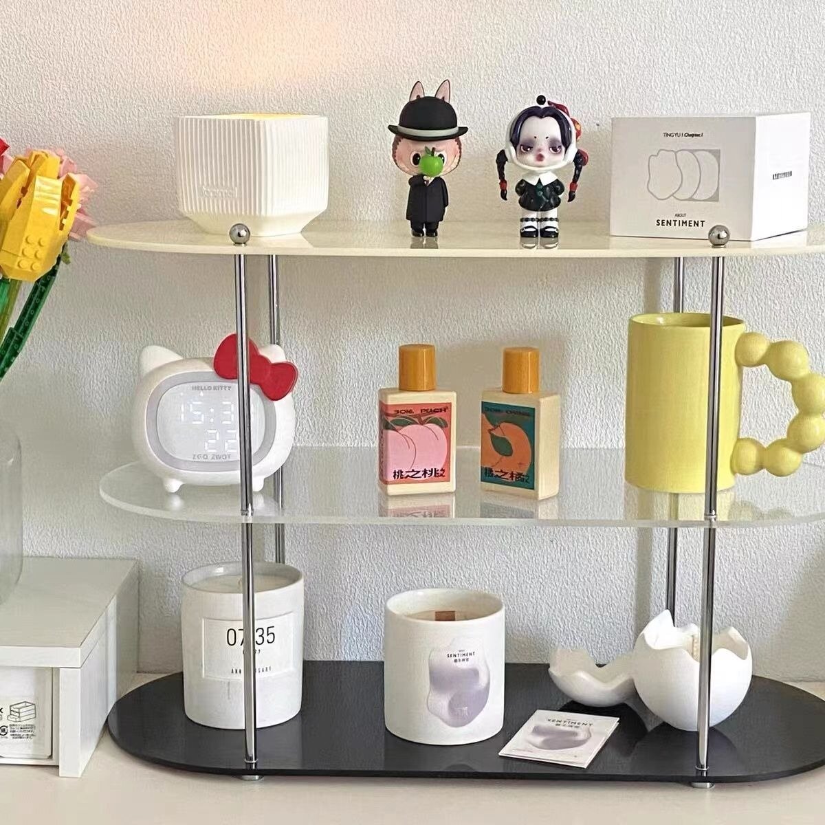 Стеллаж для хранения косметики на столешнице для ванной комнаты, стеллаж для акриловой отделки кухни