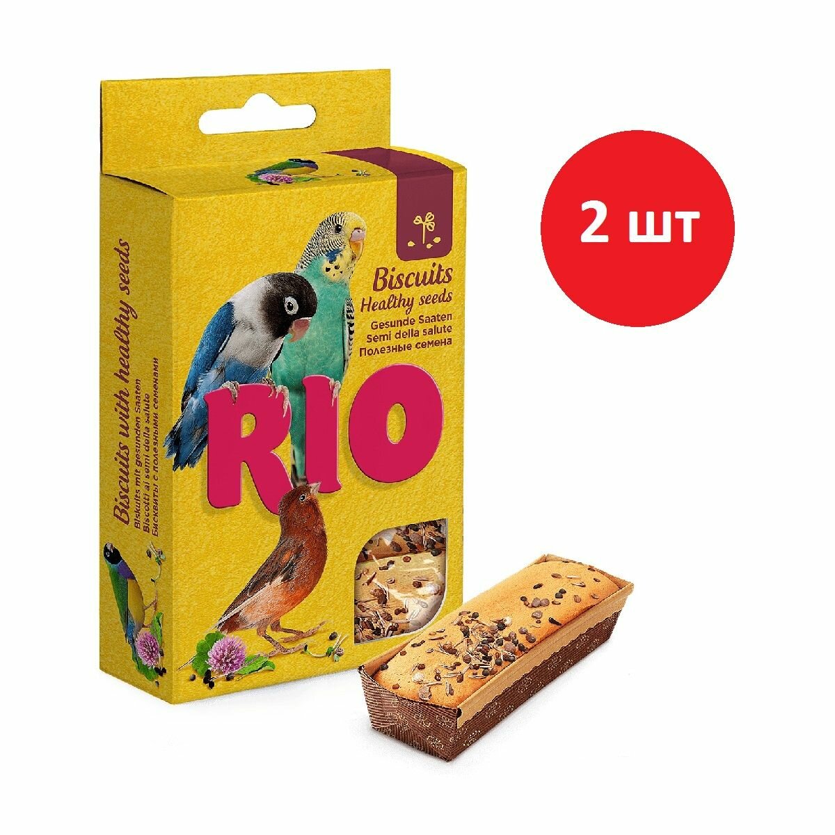RIO Бисквиты для птиц с полезными семенами (2 штуки)
