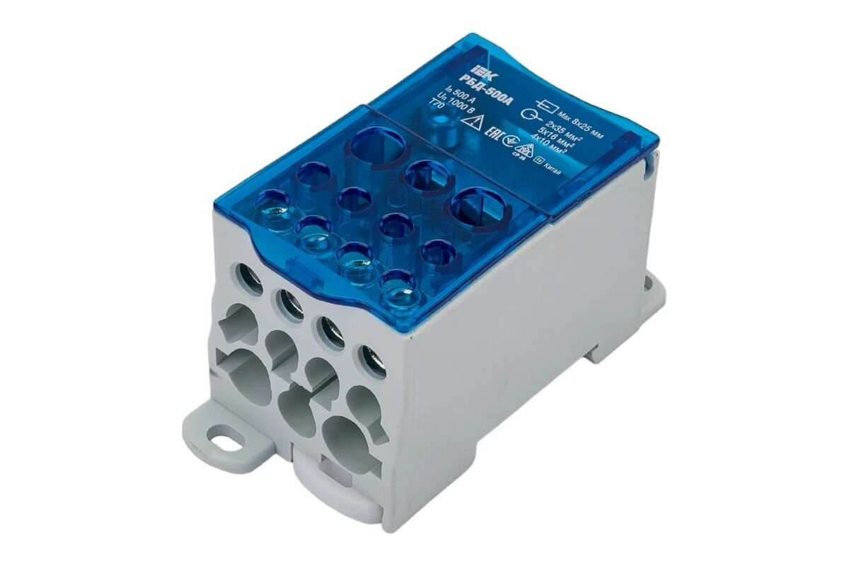 Блок распределительный на DIN-рейку РБД-500А IEK RBD-500