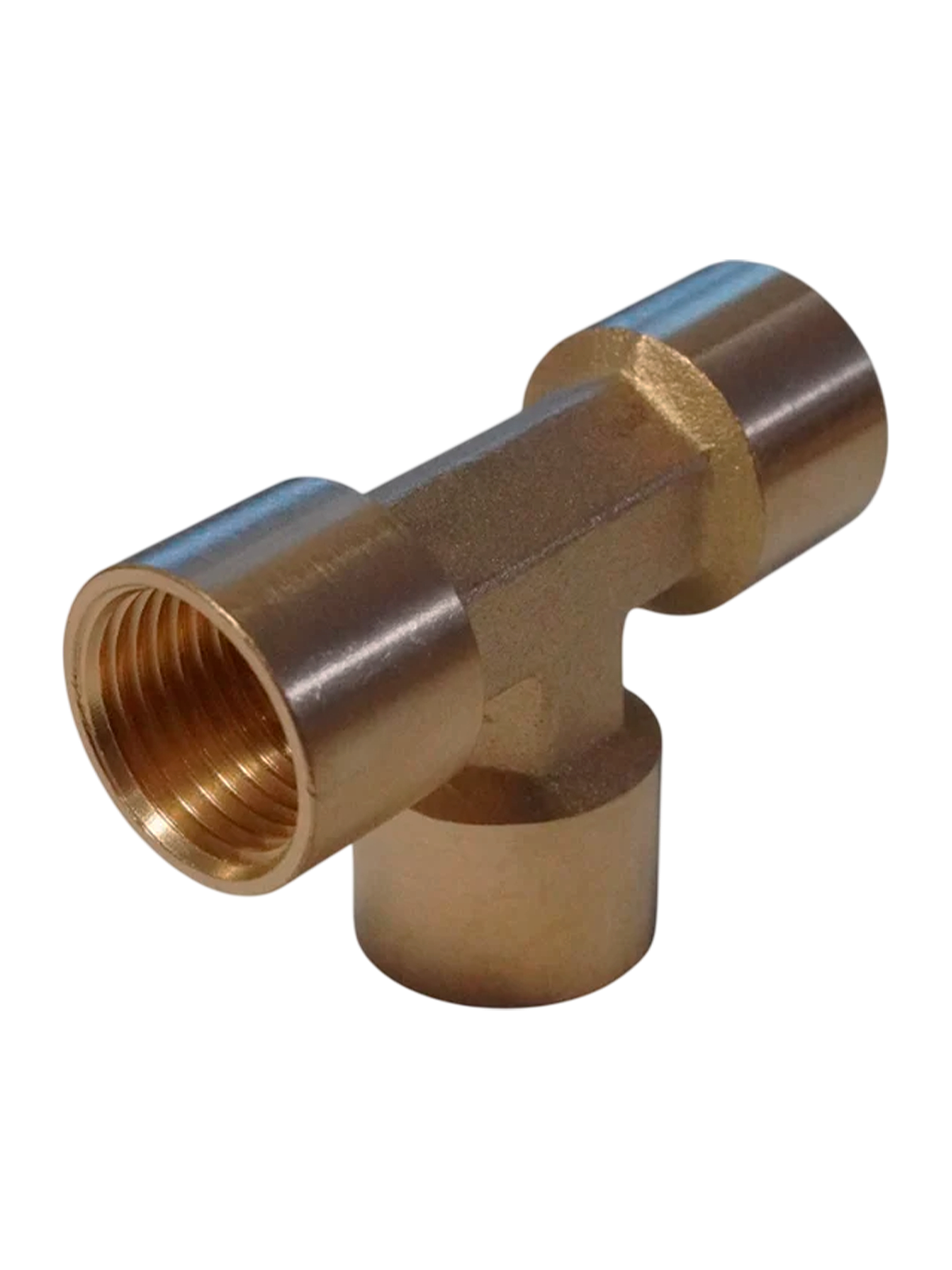 Фитинг T - образный, тройник резьба 1/2" PT, F-F-F (внутренний), латунь WDK-43PFB