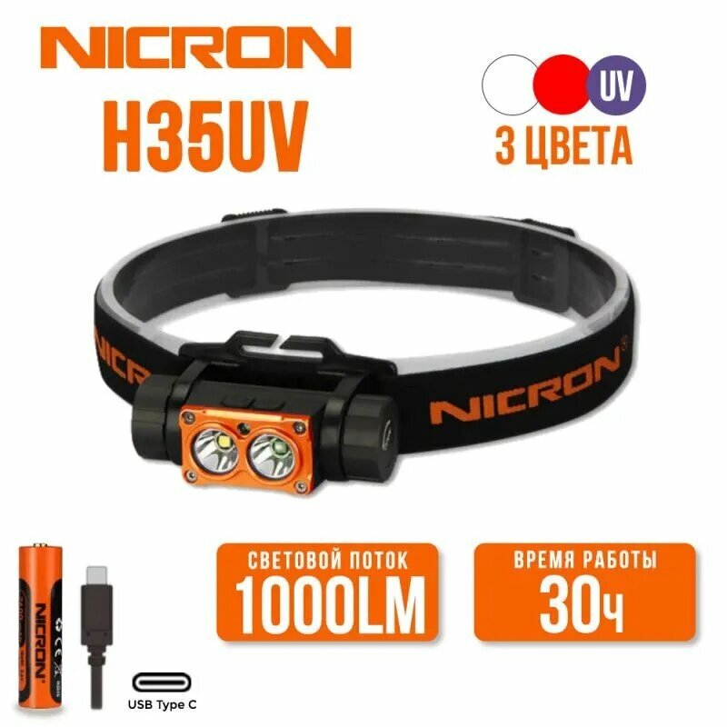 NICRON Налобный фонарь