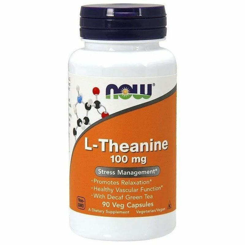 Аминокислоты и BCAA NOW Theanine 100 мг. (90 капс.)
