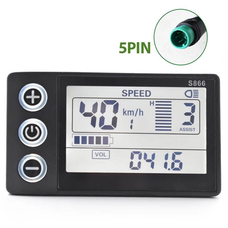 【Haytrix-S866】 Электрический велокомпьютер, проводной спидометр, дисплей для скутера, велокомпьютер с ЖК-экраном, одометр для велоспорта