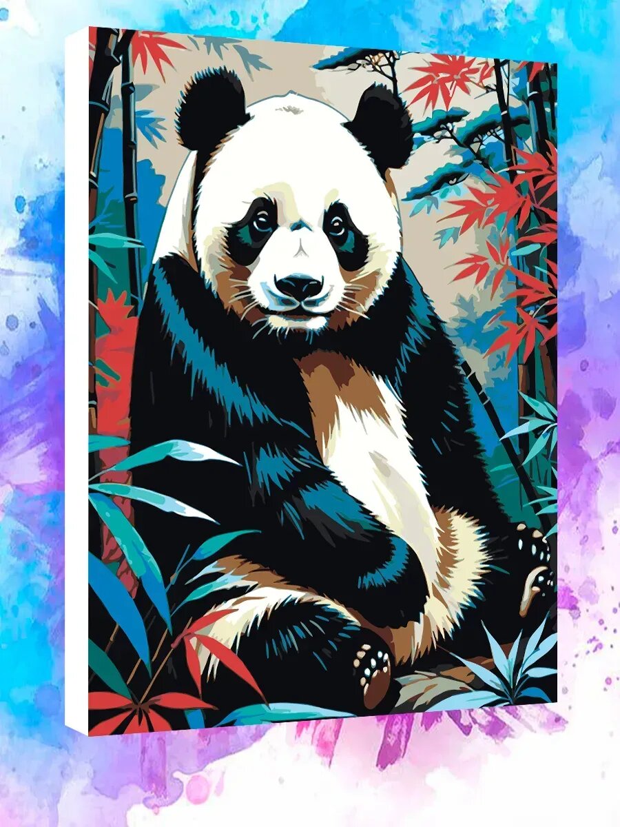 Картина по номерам Панда Медведь Арт