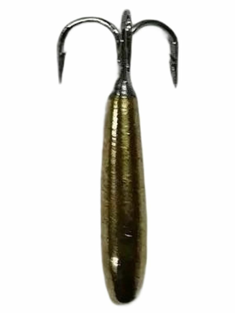 Мормышка вольфрамовая, форма Чертик с отверстием, Цвет: Золото 4мм 1.1гр 10шт