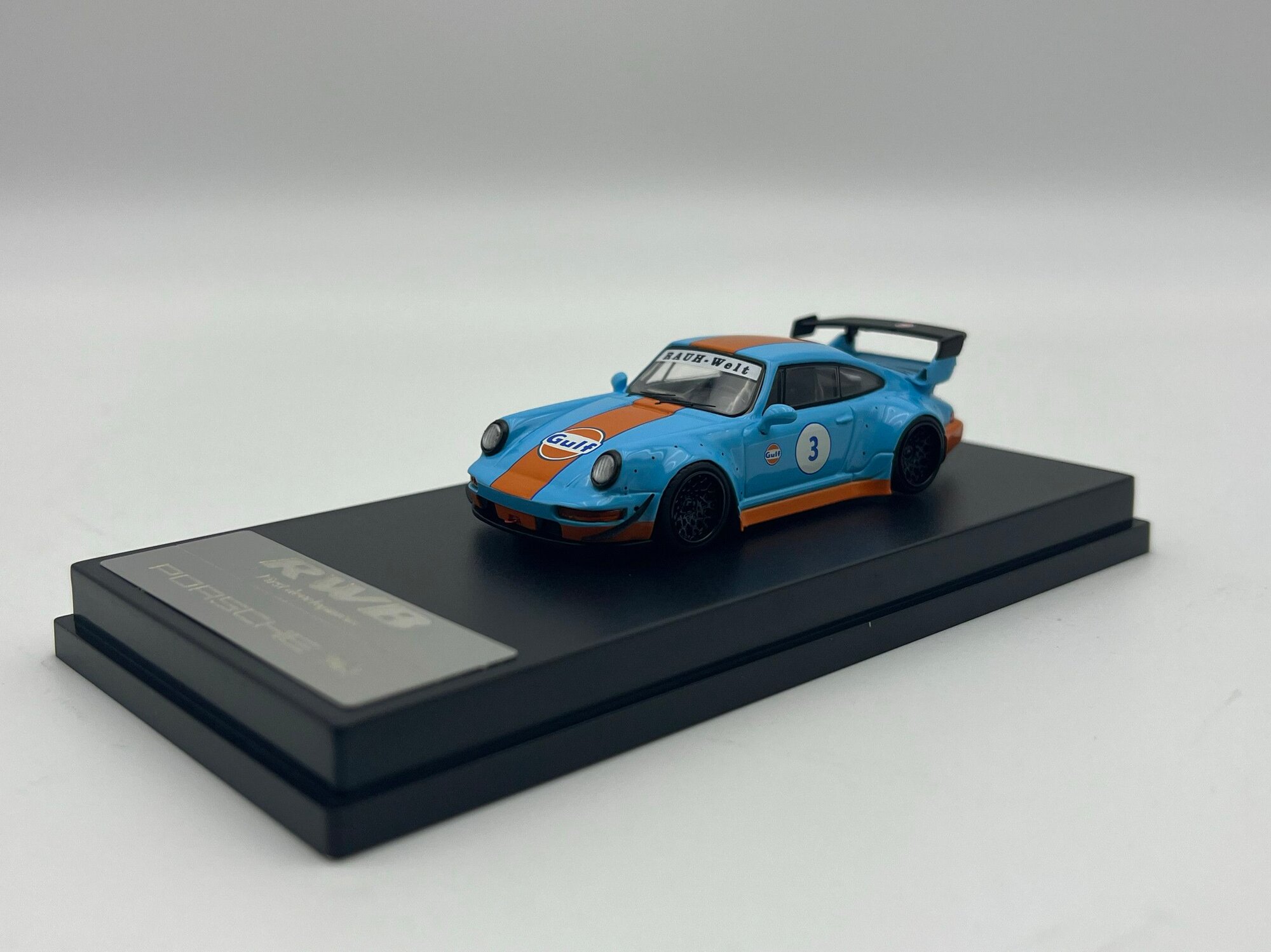 WU MODEL 1/64 Widebody Porsche 964 RWB Литая модель автомобиля